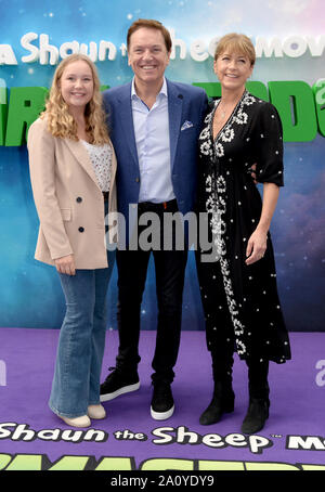Anne-Marie Conley, Brian Conley and Lucy Conley attending the world ...