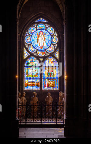 Stained glass windows of Clermont-Ferrand Cathedral (Cathedral of Our Lady of the Assumption of ...