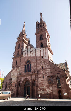 Basel Minster Gothic Cathedral, Basel, Switzerland Stock Photo - Alamy