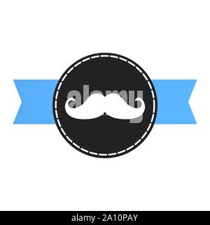 Prostate cancer awareness symbol information. Men support badge label ...
