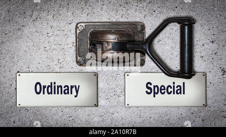 Wall Switch Special versus Ordinary Stock Photo - Alamy