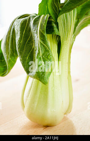Pak Choi, Chinese Vegetable On A Plank Stock Photo - Alamy