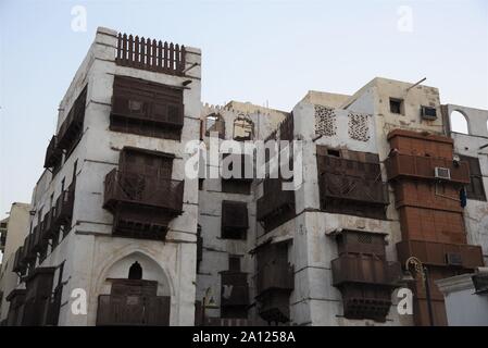 Al-Balad, the historical area of Jeddah, Saudi Arabia. Streetscene ...