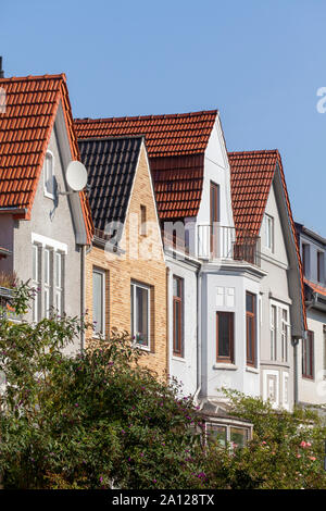 Row of houses, row houses, residential buildings, Neustadt, Bremen ...