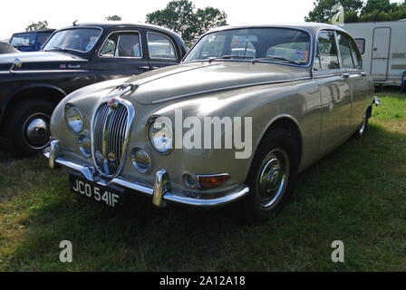 A 1968 Jaguar parked on display at the English Riviera classic car show ...