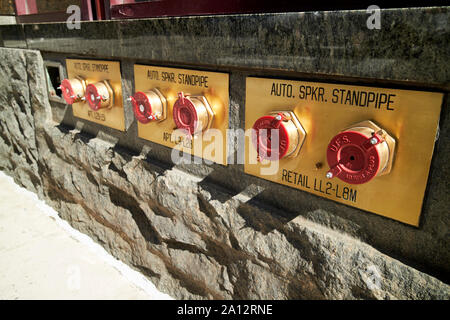 Fire dept standpipe connection Stock Photo - Alamy