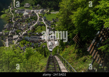 Austria, Hallstatt. Funicular Railway To The Salt Mines Stock Photo - Alamy