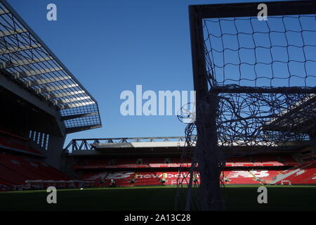 The Kop stands at Liverpool FC Anfield stadium before Premier League ...