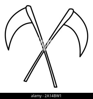 halloween death scythes weapons icons Stock Vector Image & Art - Alamy
