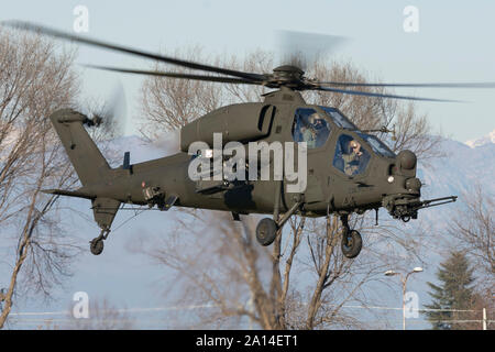 An Italian Army Agusta AW129 Mangusta attack helicopter at Forward ...