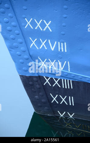 Roman numerals on ship bow Stock Photo - Alamy