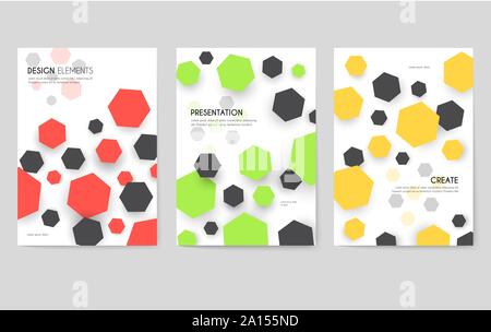 Cards set with abstraction square texture. Vector illustration. Modern ...