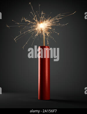 A burning fuse on a stick of dynamite. See also images ACNA1X and ...