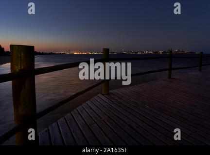 Night view of Maputo skyline from Catembe, Mozambique Stock Photo - Alamy