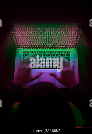 hacker using computer virus for cyber attack Stock Photo - Alamy