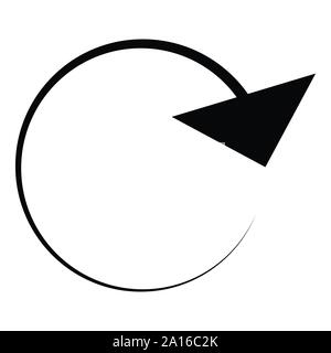 Circular, circle arrow right. Radial arrow icon, symbol. Clockwise ...