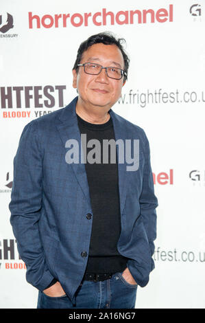Michael Goi, Seen arriving for the film Mary at Fright Fest. Leicester ...