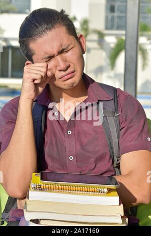 Crying Filipino Boy Student Stock Photo - Alamy
