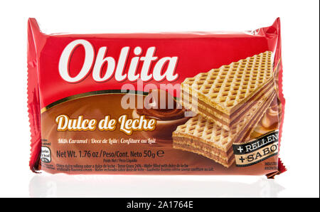 Winneconne, WI - 10 September 2019: A package of Snapps mozzarella ...