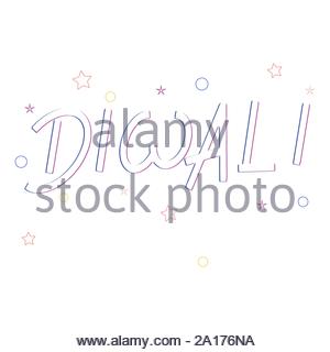 hand lettering inscription Happy Diwali to indian fire festival Stock ...