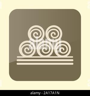 Round hay bales icon. Agriculture sign. Graph symbol for your web site ...