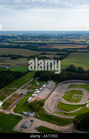 Aerial view of Madison International Speedway and rural Dane County ...