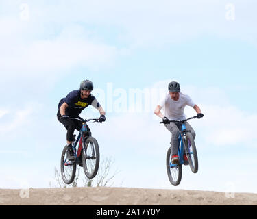 bmx riders in a competition Stock Photo - Alamy