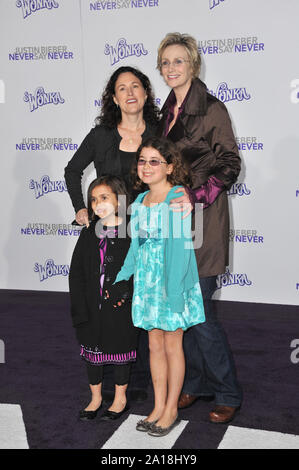 Jane Lynch and Laura Embry Los Angeles Premiere of "Justin Bieber ...