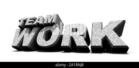 Teamwork word over white, 3D art Stock Photo - Alamy
