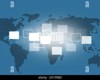 World map and company branch location Stock Photo - Alamy
