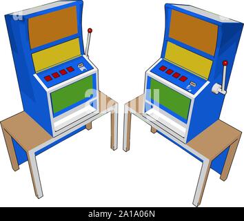 Winner casino coin, cash machine play now. Vector illustration Stock ...