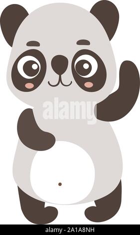 Panda icon. Vector image of a panda on background Stock Vector Image ...