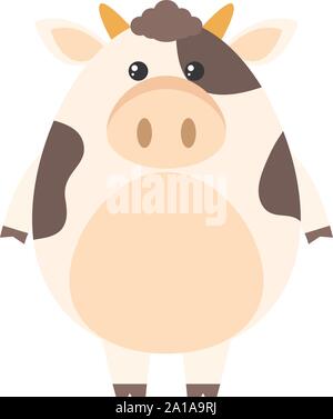 Happy baby cow standing on two legs cartoon illustration Stock Vector ...