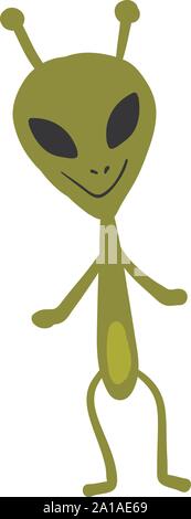 A cartoon illustration of an alien smiling Stock Vector Image & Art - Alamy