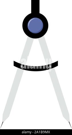 Engineer calipers technical measuring instrument. Continuous one line ...