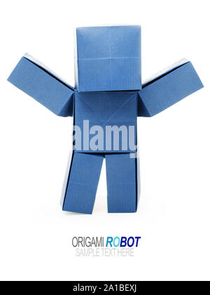 Paper origami robot Stock Photo - Alamy