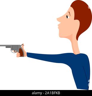 Hand Drawn toy gun for kids illustration isolated on background Stock ...