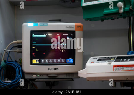 Hospital bedside monitoring equipment Stock Photo: 43658114 - Alamy