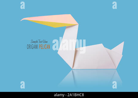 Origami paper pelican Stock Photo - Alamy