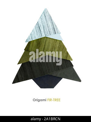 Origami fir tree Stock Photo - Alamy