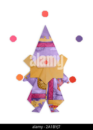 Origami smiling clown Stock Photo - Alamy