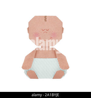 Baby boy in nappy origami Stock Photo - Alamy