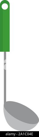 Red ladle, illustration, vector on white background Stock Vector Image ...