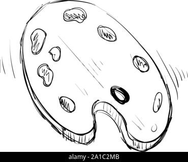 Color Palette Line art drawing, Color Palette Line Icon with Editable ...