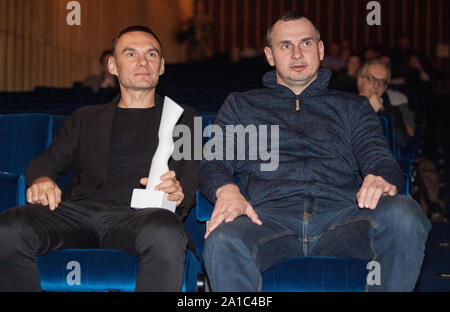 Ukrainian filmmaker Oleg Sentsov, former Russian prisoner, during the ...