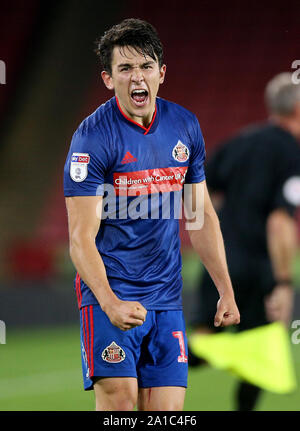 Sunderland's Luke O'Nien celebrates after the Sky Bet Championship play ...