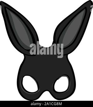Rabbit mask, illustration, vector on white background Stock Vector ...