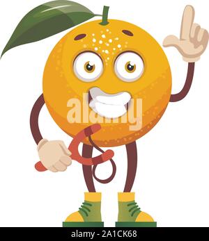 Orange soda, illustration, vector on a white background Stock Vector ...