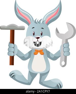 Wrench. tool to work. Flat modern web button with long shadow and space ...