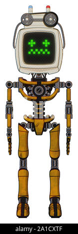 Cyborg containing elements: old computer monitor, please stand by pixel ...